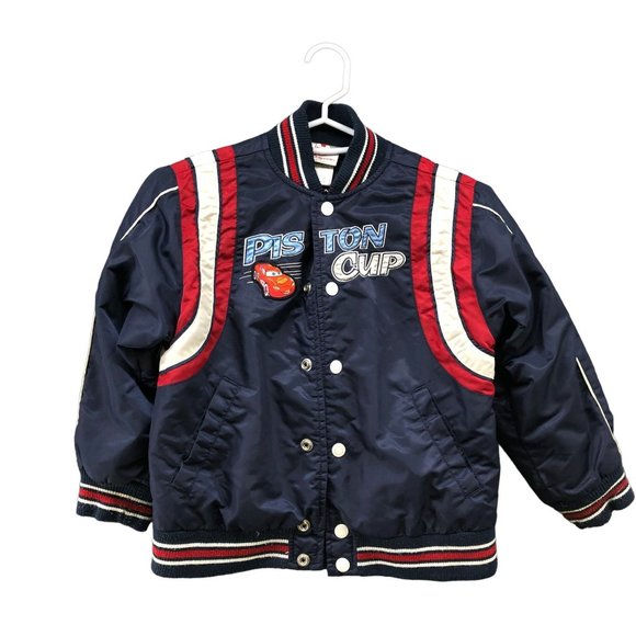 Disney | Jackets & Coats | Disney Cars Boys Size S Blue Varsity Bomber ...